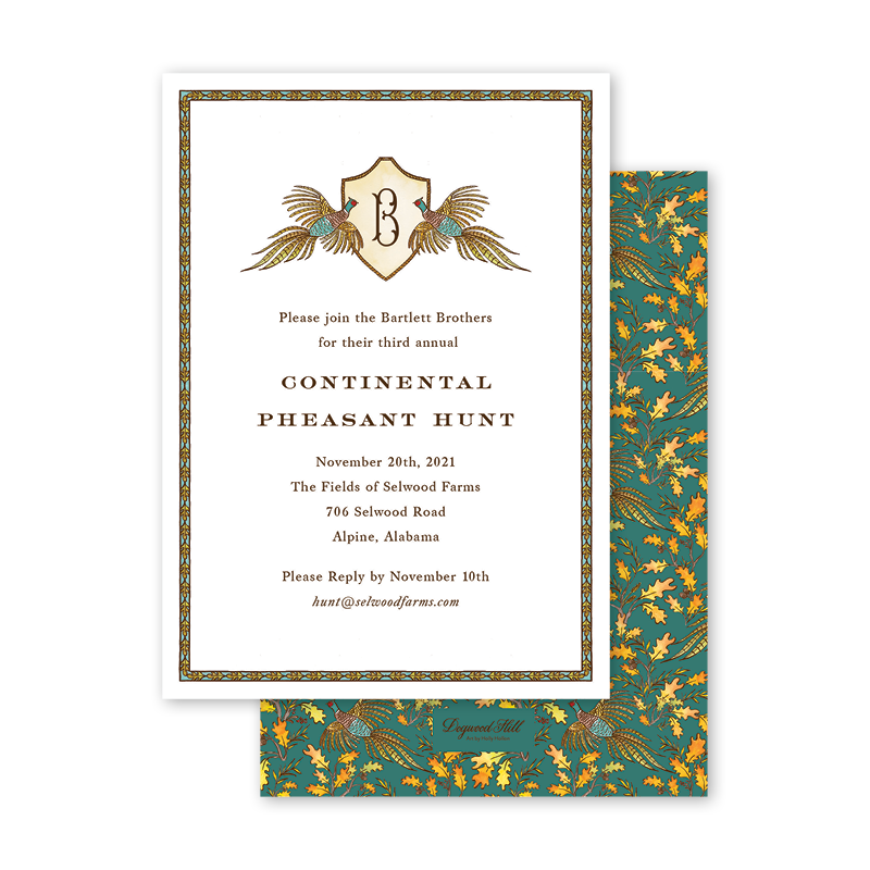 Oakwood Pheasant Invitation– Dogwood Hill