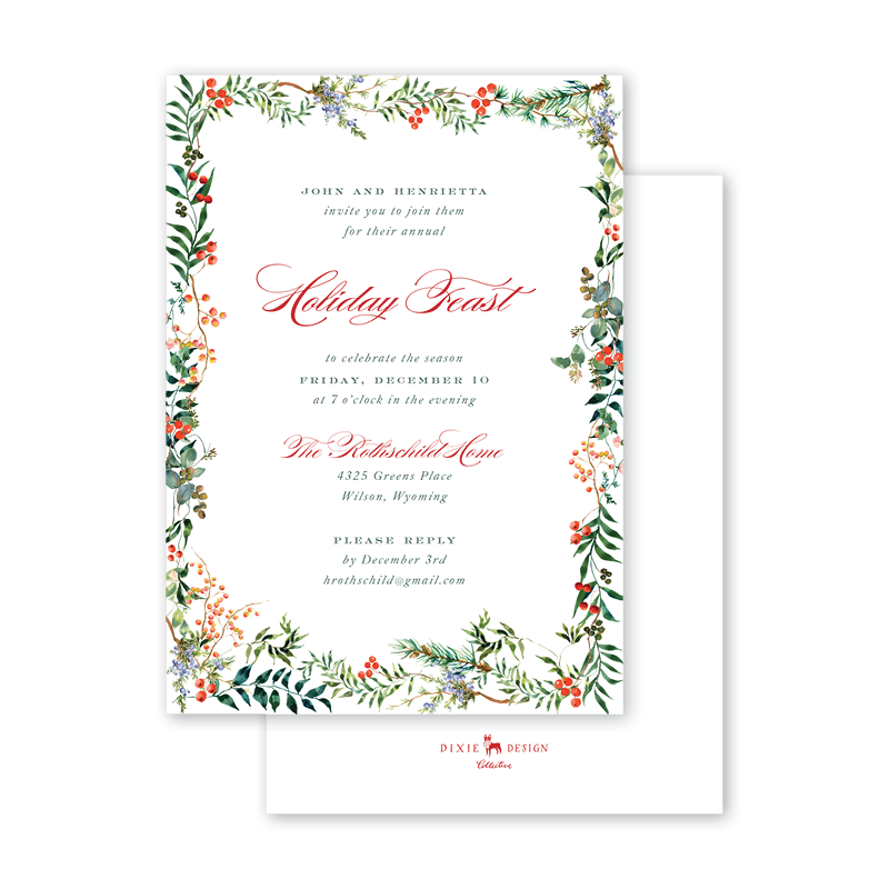Antler Border Invitation– Dogwood Hill