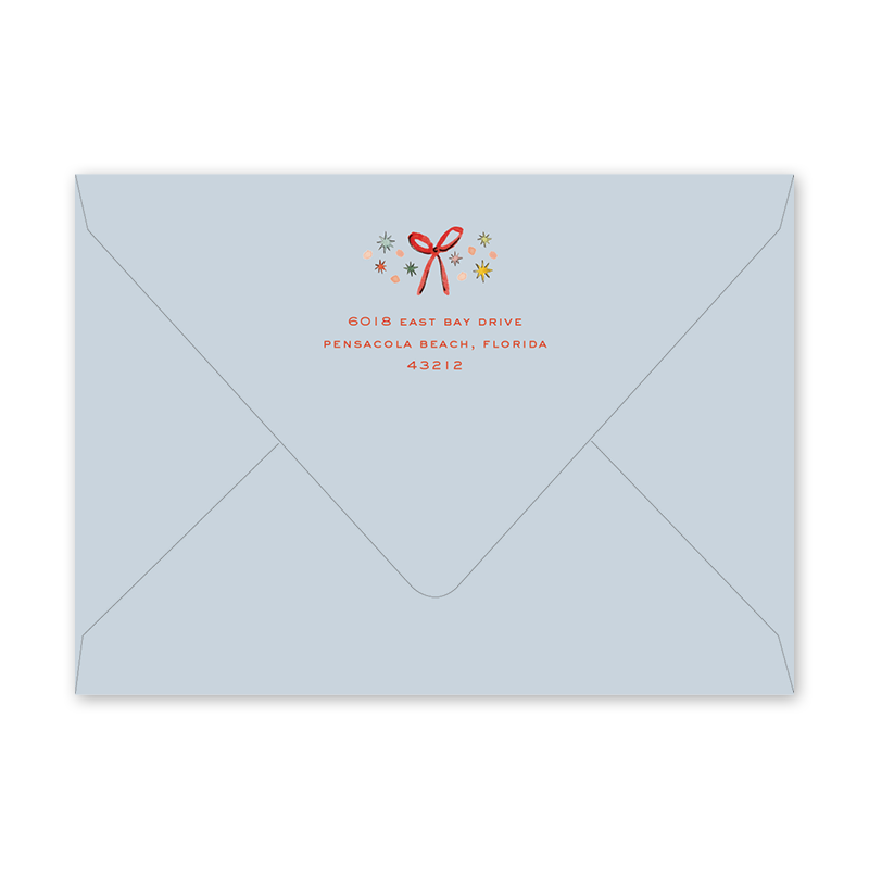 Paper Chain Bows Blue Envelopes– Dogwood Hill