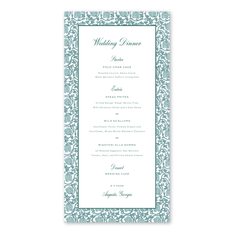Eva Script Border Menu– Dogwood Hill