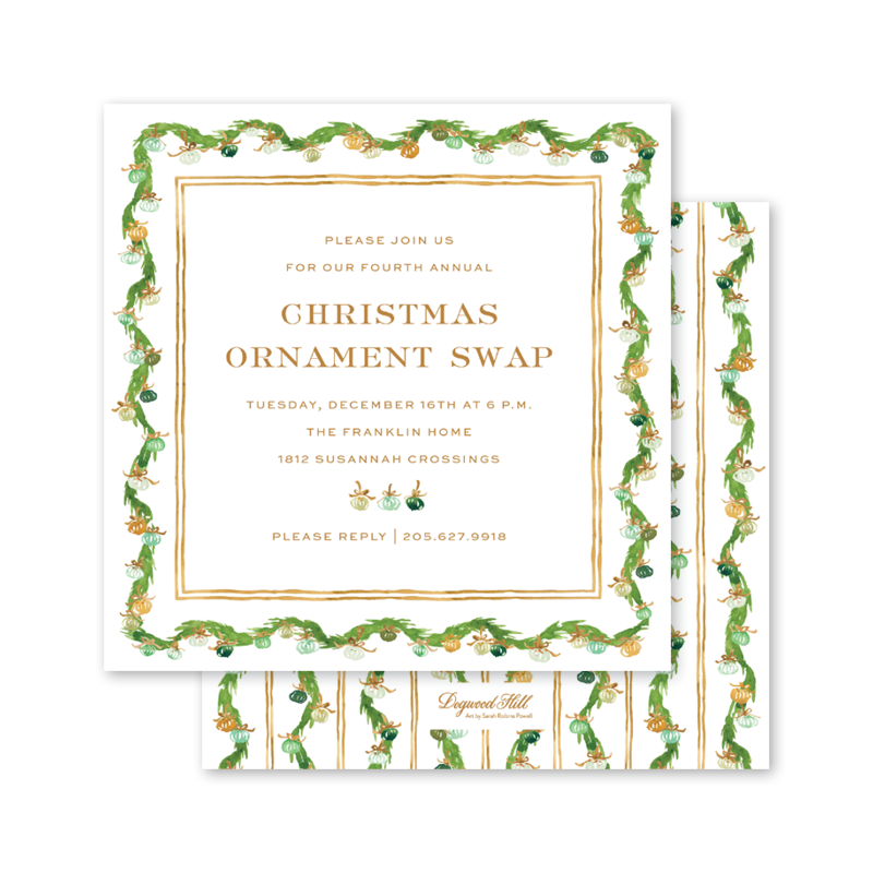 Williamsburg Christmas Garland Invitation– Dogwood Hill