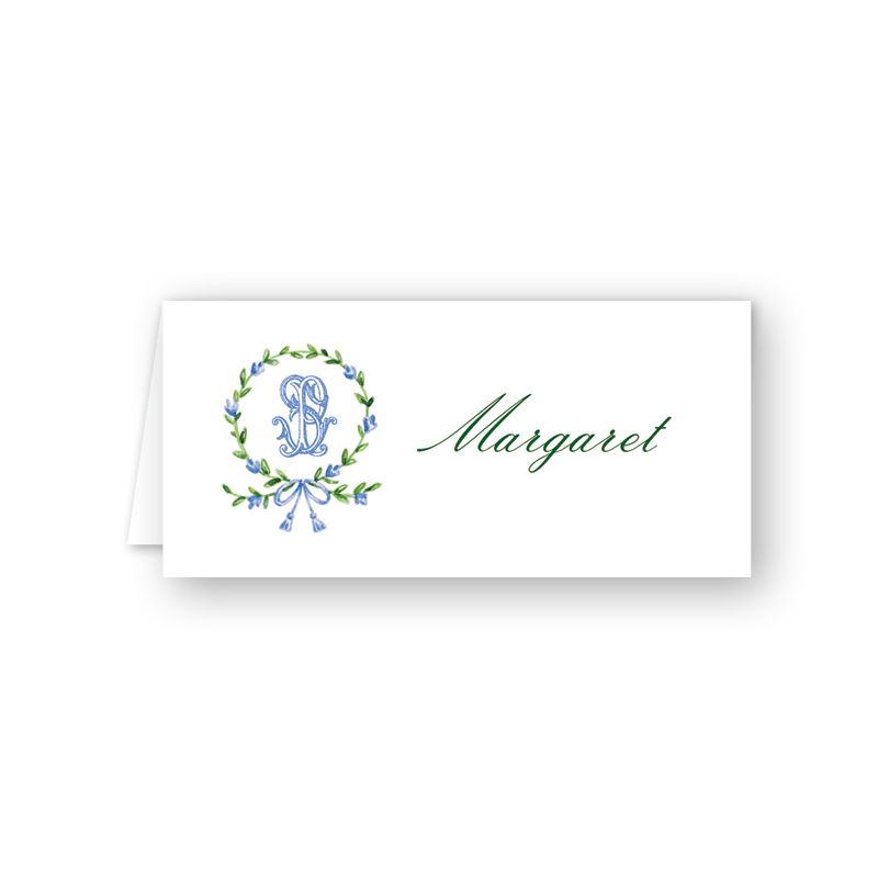 Broderie Crest Place Card– Dogwood Hill