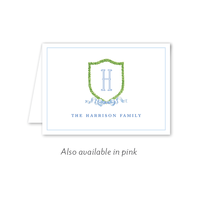 Dash Crest Folded Notecard– Dogwood Hill