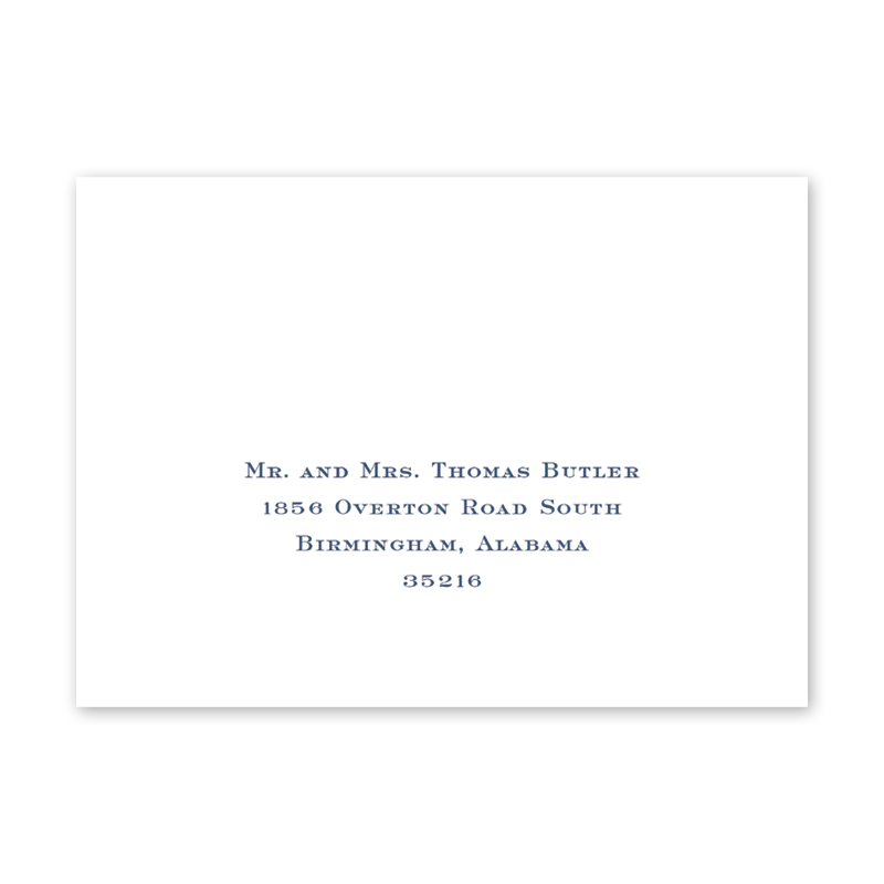 Signature Modern Landscape Blue Recipient Address Printing– Dogwood Hill