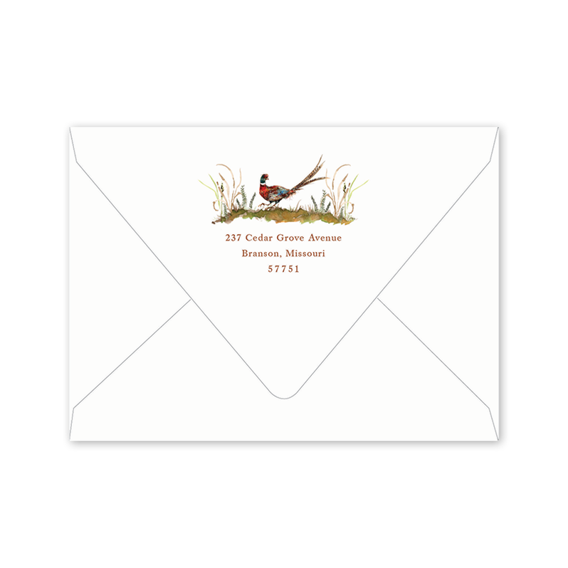 Pheasant and Foliage Invitation– Dogwood Hill