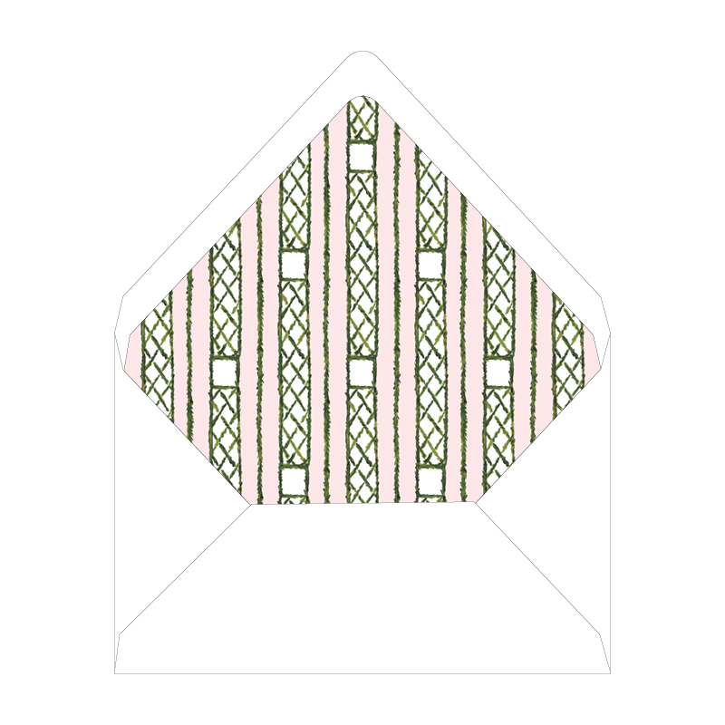 Boxwood Lattice Pink Bridal Tea Liner– Dogwood Hill